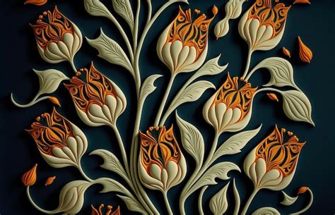 Premium Photo Tulip Pattern