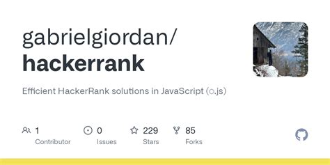 GitHub Gabrielgiordan Hackerrank Efficient HackerRank Solutions In JavaScript Js