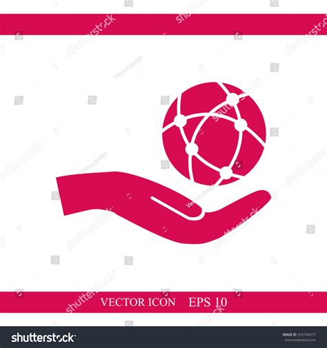 Global Technology Social Network Vector Icon Stock Vector Royalty Free 335704517