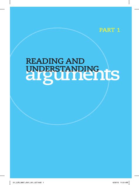 Everything Is An Argument Chapter 1 Pdf