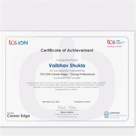 vaibhav shukla on linkedin tcsioncareeredge tcsion