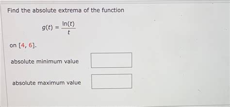 Solved Find The Absolute Extrema Of The