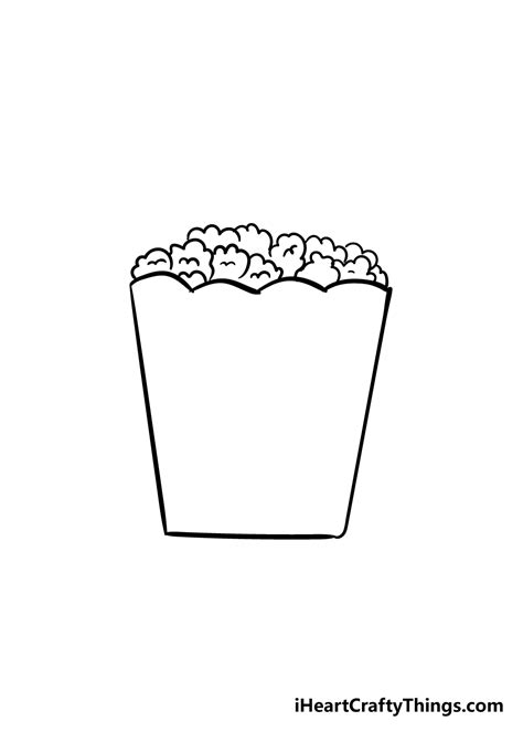 Popcorn Drawing How To Draw Popcorn Step By Step