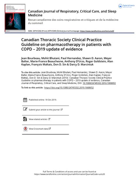 Cts Copd Rx 2019 Guideline Final Pdf Chronic Obstructive