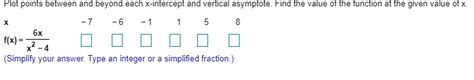 Solved Plot Points Between And Beyond Each X Intercept And