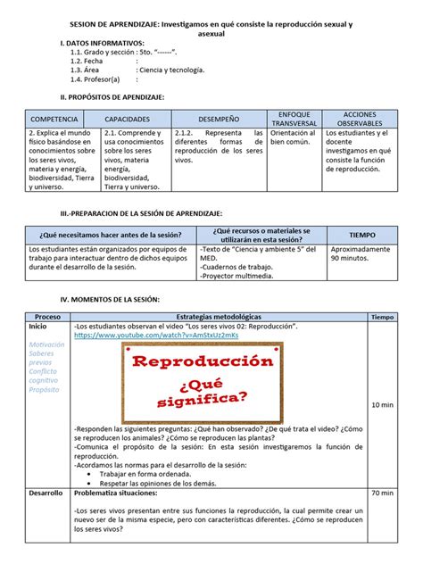 Reproduccion Sexual Y Asexual Pdf Relaciones Personales Crianza Y