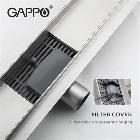 Трап для душа GAPPO G87007-3, 70х700 мм, нержавеющая сталь ...