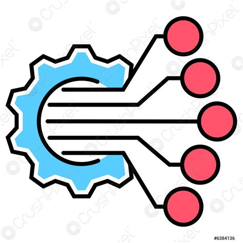 Gear Distribution Icon Active Distribution Business Marketing Stock