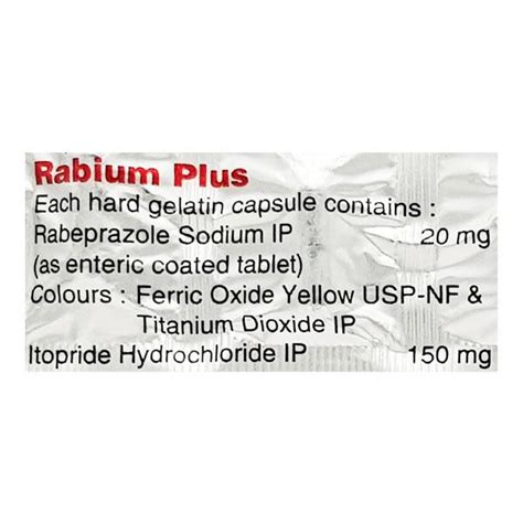 Buy Rabium Plus Capsule 10s Online At Upto 25 Off Netmeds