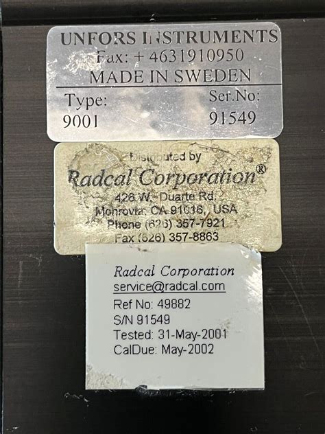 Used Radcal Kvp Meter 9001 Rad Flu 55 145 Kvp Radiation Meter For Sale