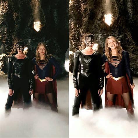 Supergirl Reign Melissabenoist Odetteannable Bts Supergirl