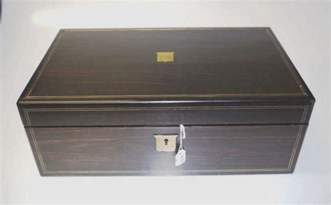 Victorian Macassar Ebony Writing Box With Secret Drawers Boxes