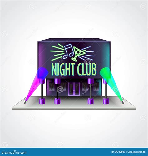 Night Club Building Vector Illustration Stock Vector Illustration Of