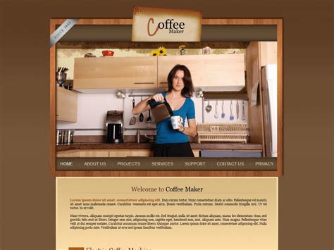 Download Free Htmlcss Template Coffee Maker Free Html Templates Free Css Templates And More