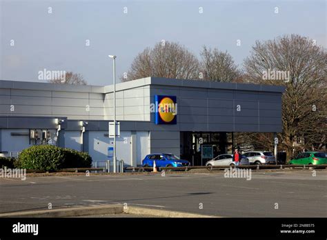 Lidl Store And Car Park Leckwith Cardiff Taken February Winter Stock Photo Alamy