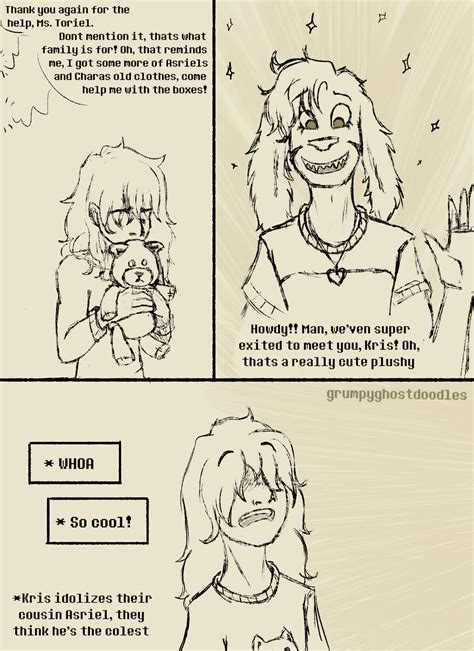 Little Kris Gaster Meeting Their Cousins The Grumpy Ghost Doodles