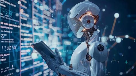 Premium Photo Highly Advanced Robot Interactively Engages With