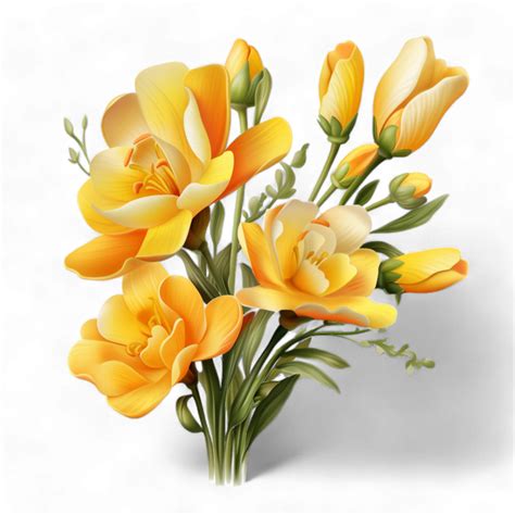 Gerado Ai Frésia Flores Frésia Plantar Frésia Pétalas Frésia Jardim 47444895 Png