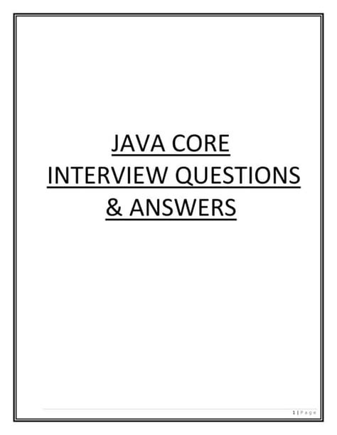Basic Java Important Interview Questions And Answers To Secure A Job