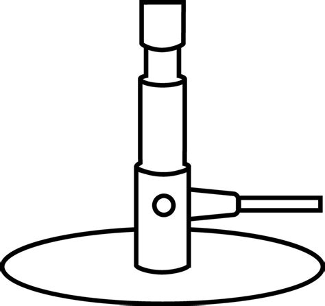 Bunsen Burner Diagram 2d