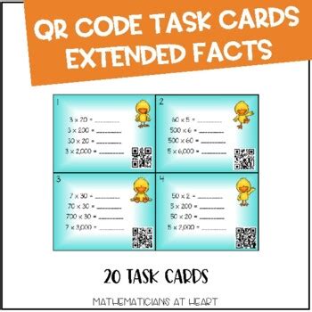 QR Code Task Cards By Mathematicians At Heart Teachers Pay Teachers