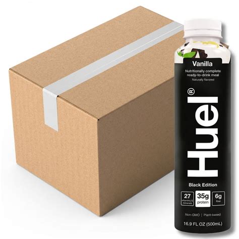Huel Black Edition Vanilla 500ml Case Of 8 High Protein Rtd World
