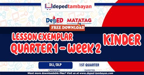 Kindergarten Matatag Lesson Exemplar Quarter 1 Week 2 Free Download