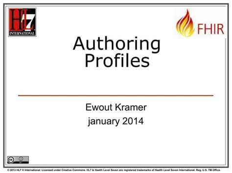 Authoring Profiles In Fhir Ppt