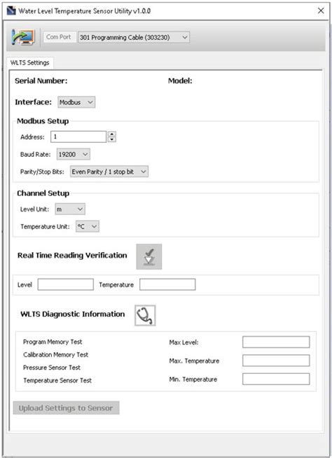 Programming Water Level Temperature Sensor