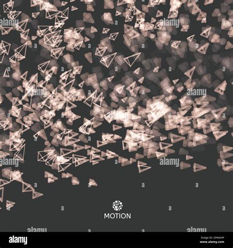 Array With Dynamic Emitted Particles Abstract Background Bokeh Effect