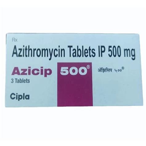 Azicip 500 Azithromycin Tablets At ₹ 123 Strip Of 3 Tablets