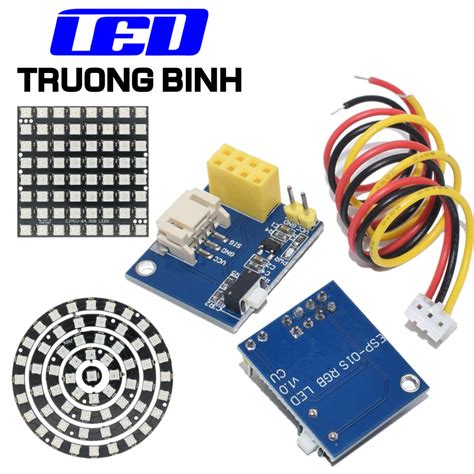 Esp8266 Esp 01 Esp 01s Module ĐiỀu KhiỂn ĐÈn Led Full MÀu Ws2812b 5v HỖ