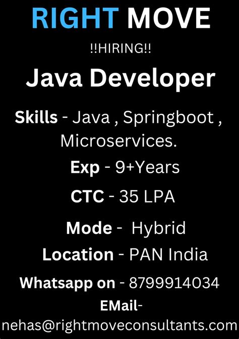 Neha S On Linkedin Java Developer Microservices Springboot Hiring
