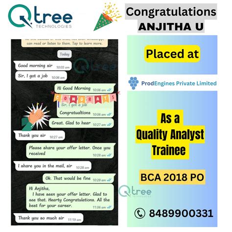 Qtree Technologies On Linkedin Softwaretesting Offerletter Qtreetechnologiesofferletter Itjobs