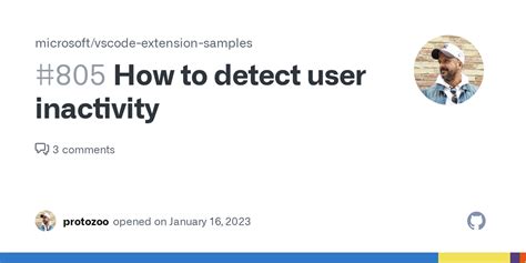 How To Detect User Inactivity Issue Microsoft Vscode Extension Samples GitHub