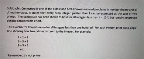 Solved Goldbachs Conjecture Is One Of The Oldest And