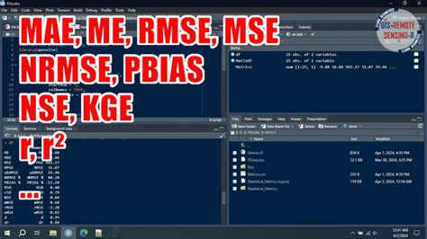 Calculate 25 Statistical metrics using R Studio - YouTube