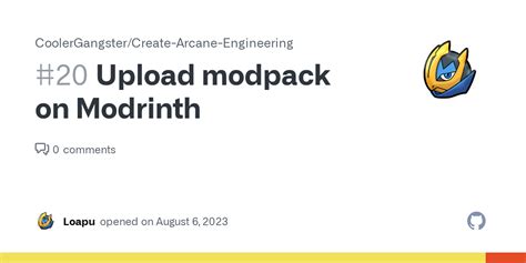 Upload Modpack On Modrinth · Issue 20 · Coolergangstercreate Arcane