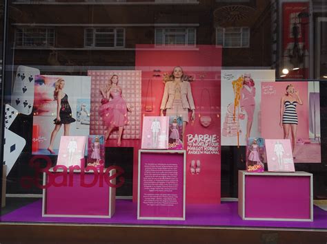 Window Display For The Barbie Margot Robbie Book Seen At Foyles In