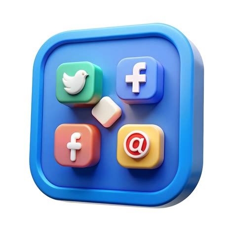 3d Flat Icon As Social Media Icon With Space For Text And Graphics On A