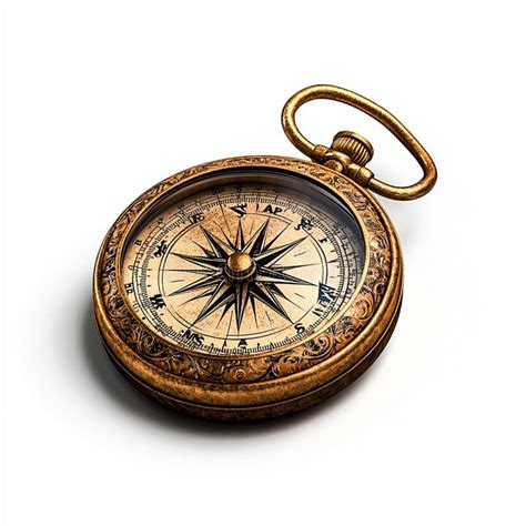 Antique Brass Pocket Compass Navigation Tool Vintage Design Travel Exploration Nautical Maritime