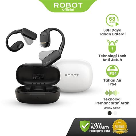 Jual Robot Earphone Ows Sport Ip54 Bluetooth 5 4 Tws True Wireless Earbuds Headset Lari Comfo X
