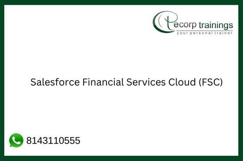 Salesforce Financial Services Cloud Fsc Training Hyderabad India Ecorp Trainings