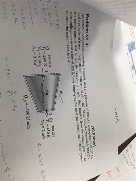 Solved Air Enters A Compressor Operating At Steady State At Chegg