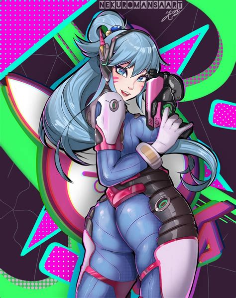 Dva And Aqua Overwatch And 1 More Drawn By Neluromansaart Danbooru