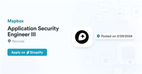 Application Security Engineer Iii Mapbox Simplify Jobs