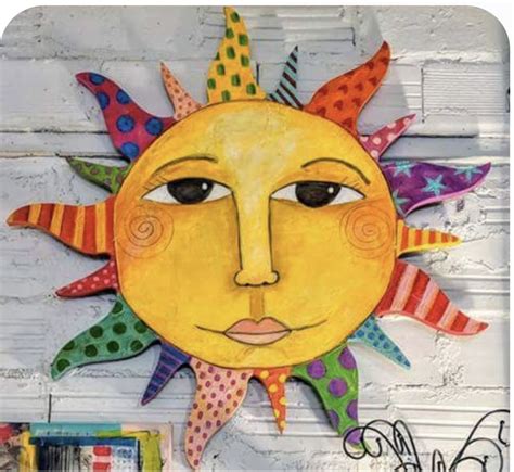 Pin By Judy Dunn On Sun Moon And Stars Cardboard Art Whimsical Art