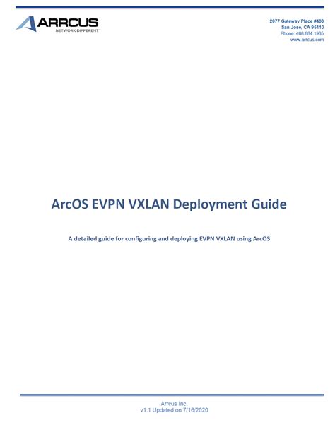 building a multi tenant fabric with evpn vxlan using arcos arrcus