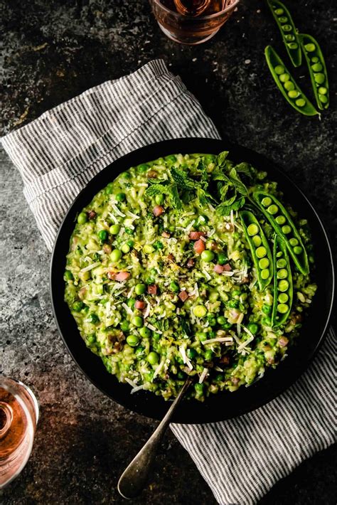 Sweet Pea Risotto With Lemon And Prosciutto