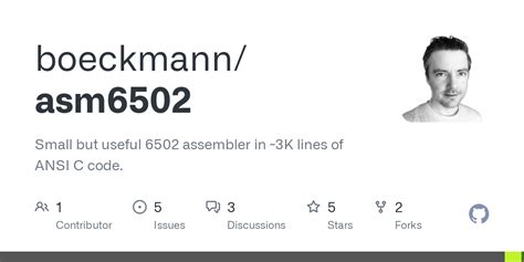 github boeckmann asm6502 small but useful 6502 assembler in ~3k